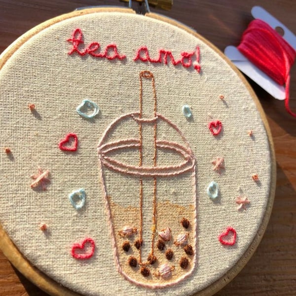 Tea Embroidery - Etsy
