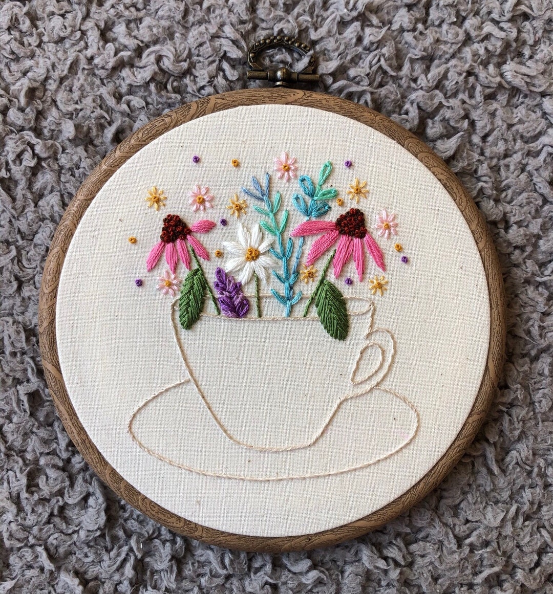 PDF Pattern Herbal Tea Embroidery - Etsy