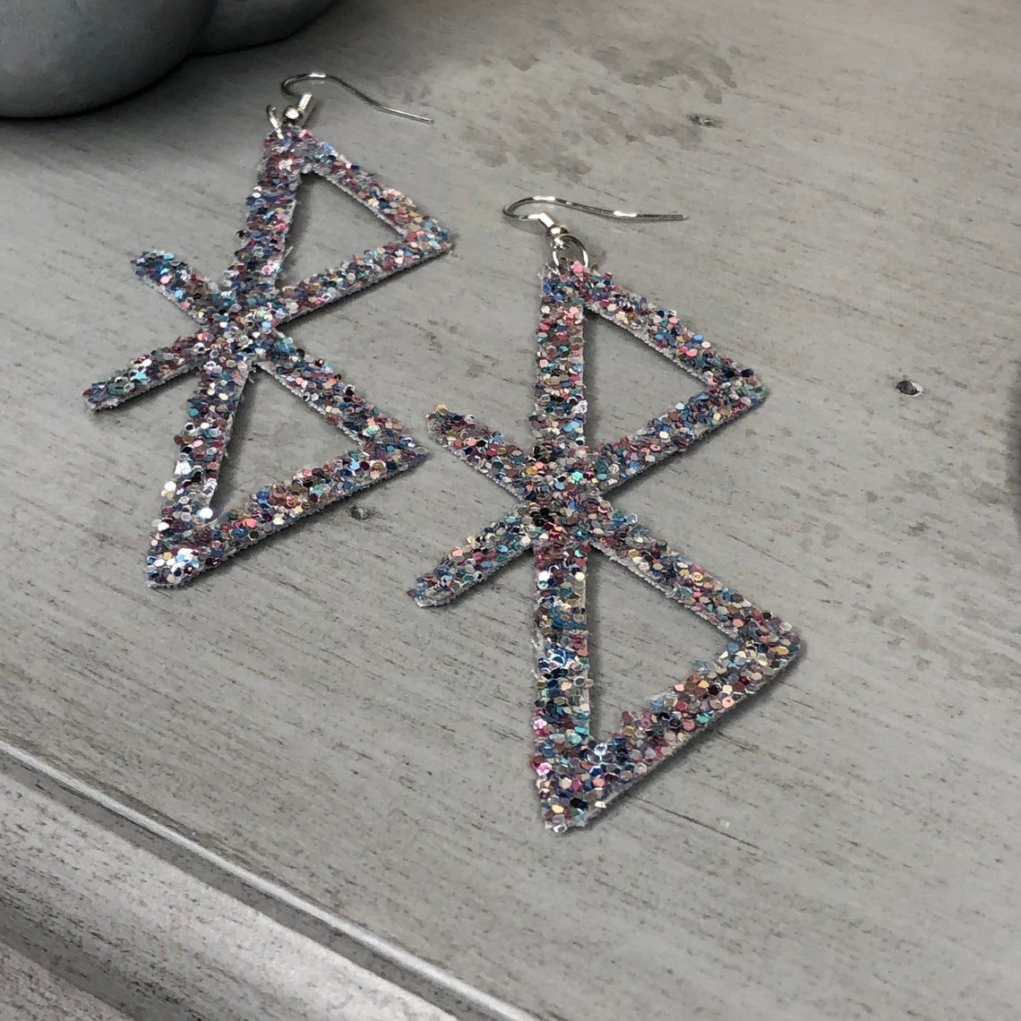 Large Bluetooth Symbol Celtic Rune Drop Dangle Earrings Jewelry ...