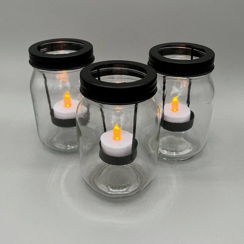 Mason Jar With Tealights - Etsy