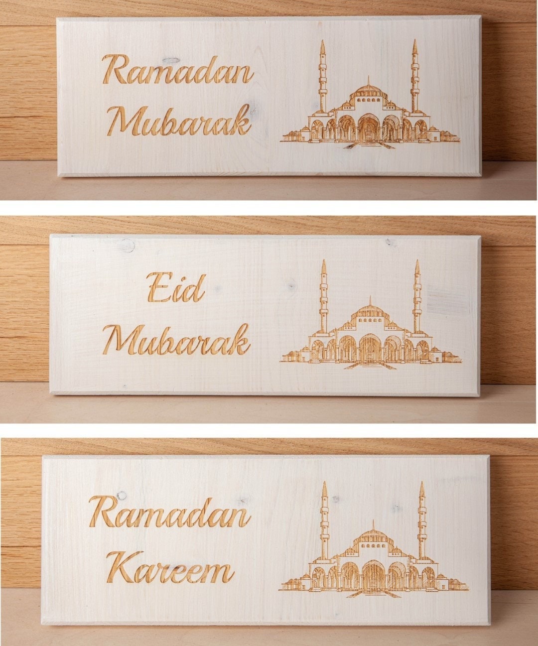 Sign Ramadan, Ramadan Mubarak, Ramdan Kareem, Eid Mubarak, Wooden Sign ...