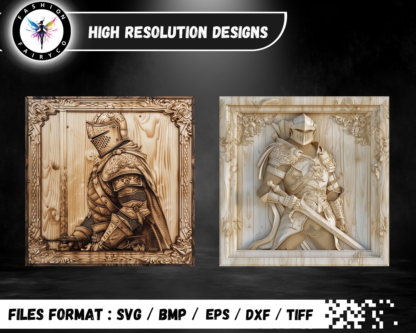 Knight 3D Illusion Laser Engraving Bundle (digital) : Medieval ...