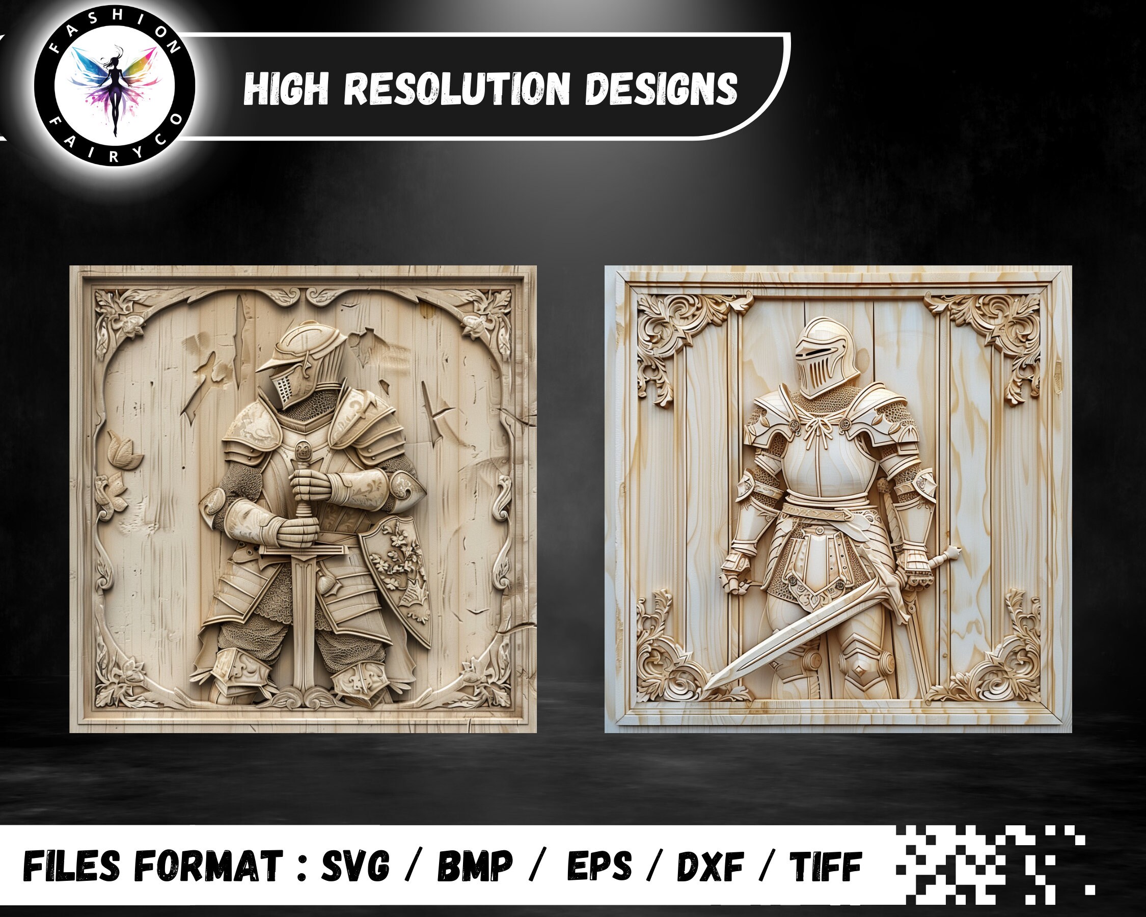 Knight 3D Illusion Laser Engraving Bundle (digital) : Medieval ...