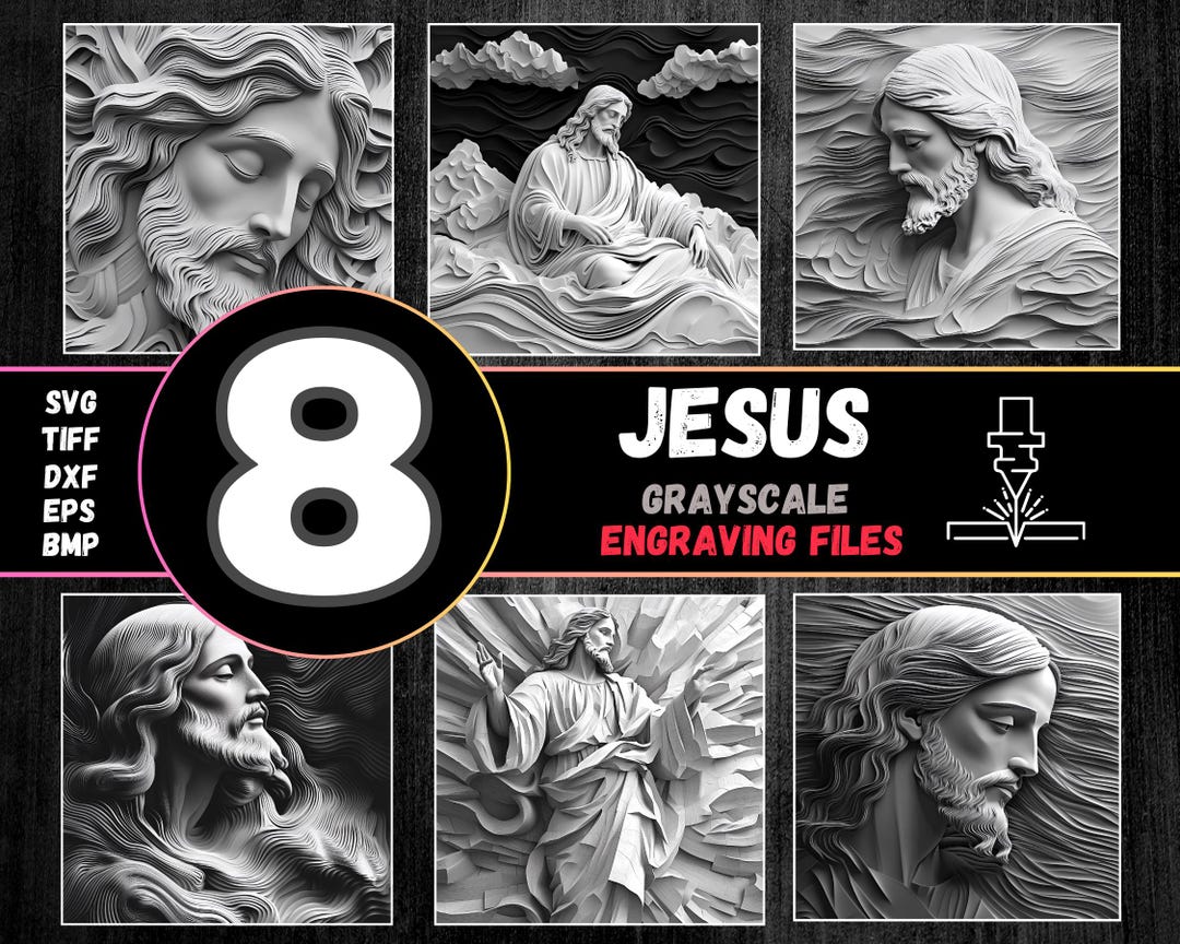 Jesus 3D Illusion Laser Engraving Bundle, Jesus Lightburn Files ...