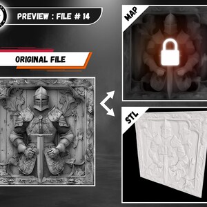 Knights 3D STL Relief Carving Bundle, Medieval Knights CNC Files ...