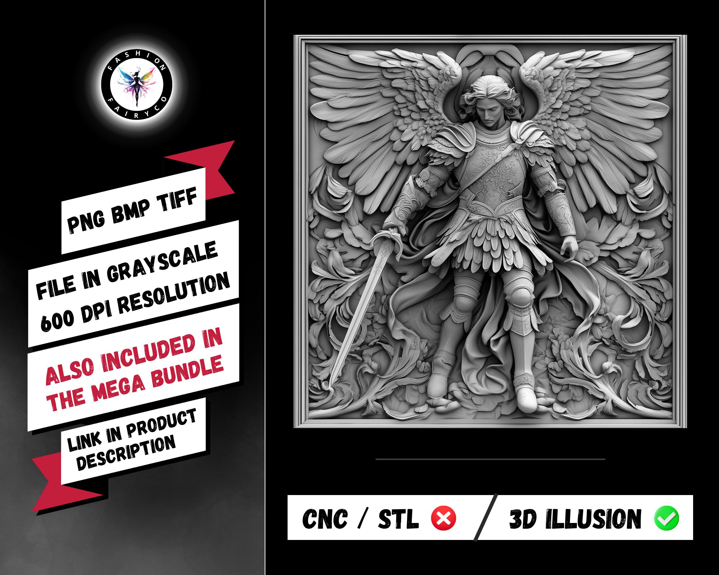 Archangel 3D Illusion Laser Engraving Bundle (digital) : Dither ...