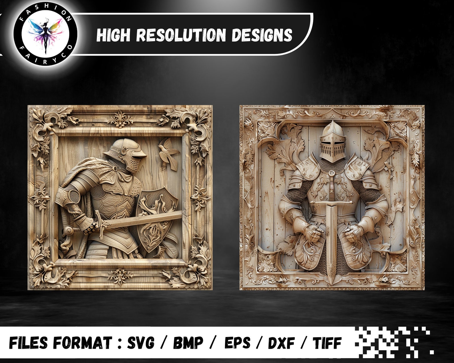 Knight 3D Illusion Laser Engraving Bundle (digital) : Medieval ...