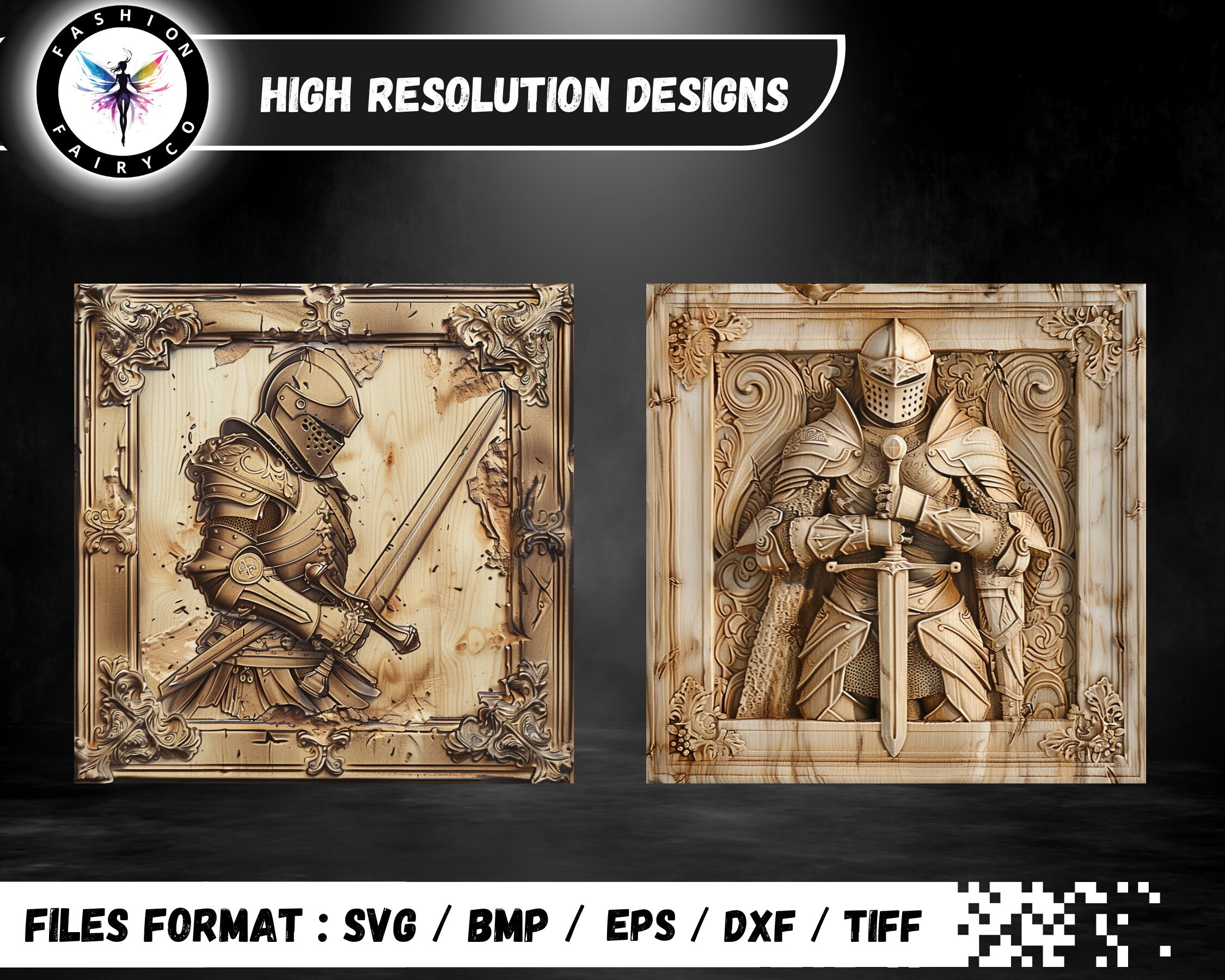 Knight 3D Illusion Laser Engraving Bundle (digital) : Medieval ...