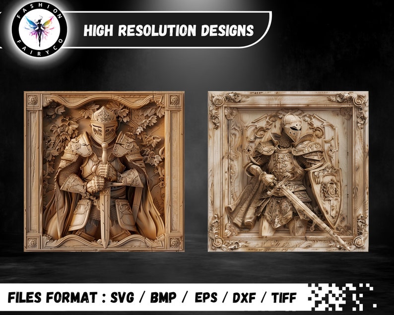 Knight 3D Illusion Laser Engraving Bundle (digital) : Medieval ...