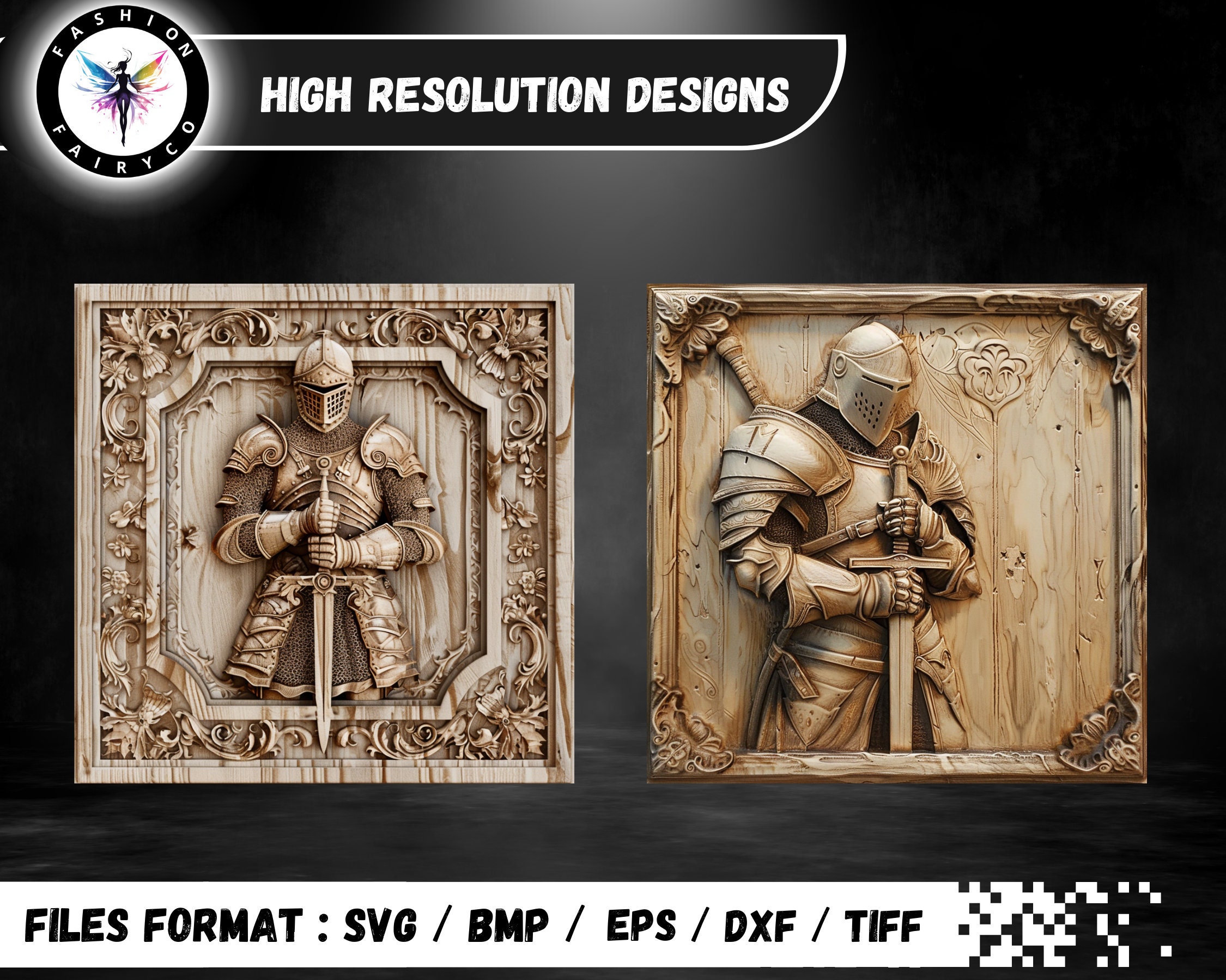 Knight 3D Illusion Laser Engraving Bundle (digital) : Medieval ...