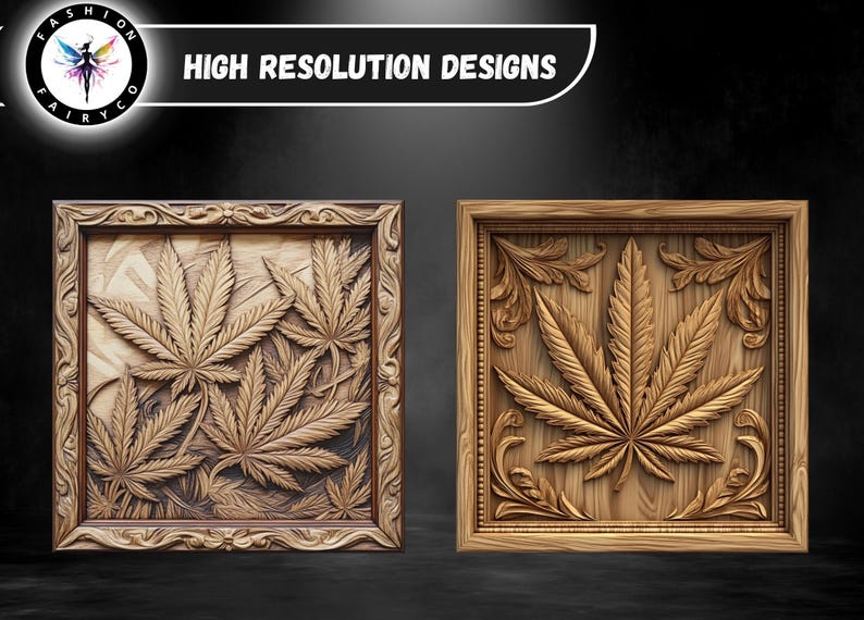 Weed Leaf Laser Engraving Bundle, 3D Illusion Art (PNG, BMP, TIFF) - Etsy