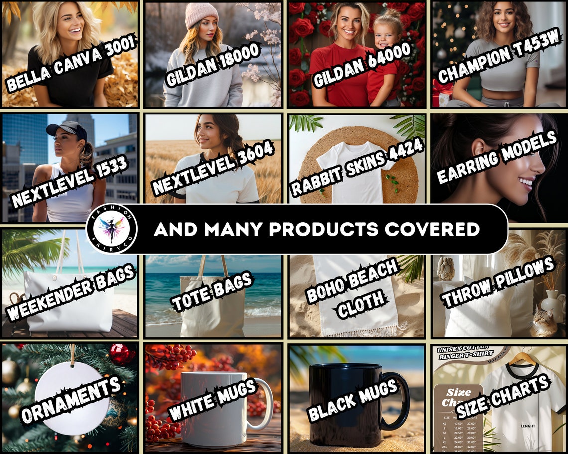 1500+ Mega Mockup PNG Bundle (digital Files) | Bellacanva, Gildan ...