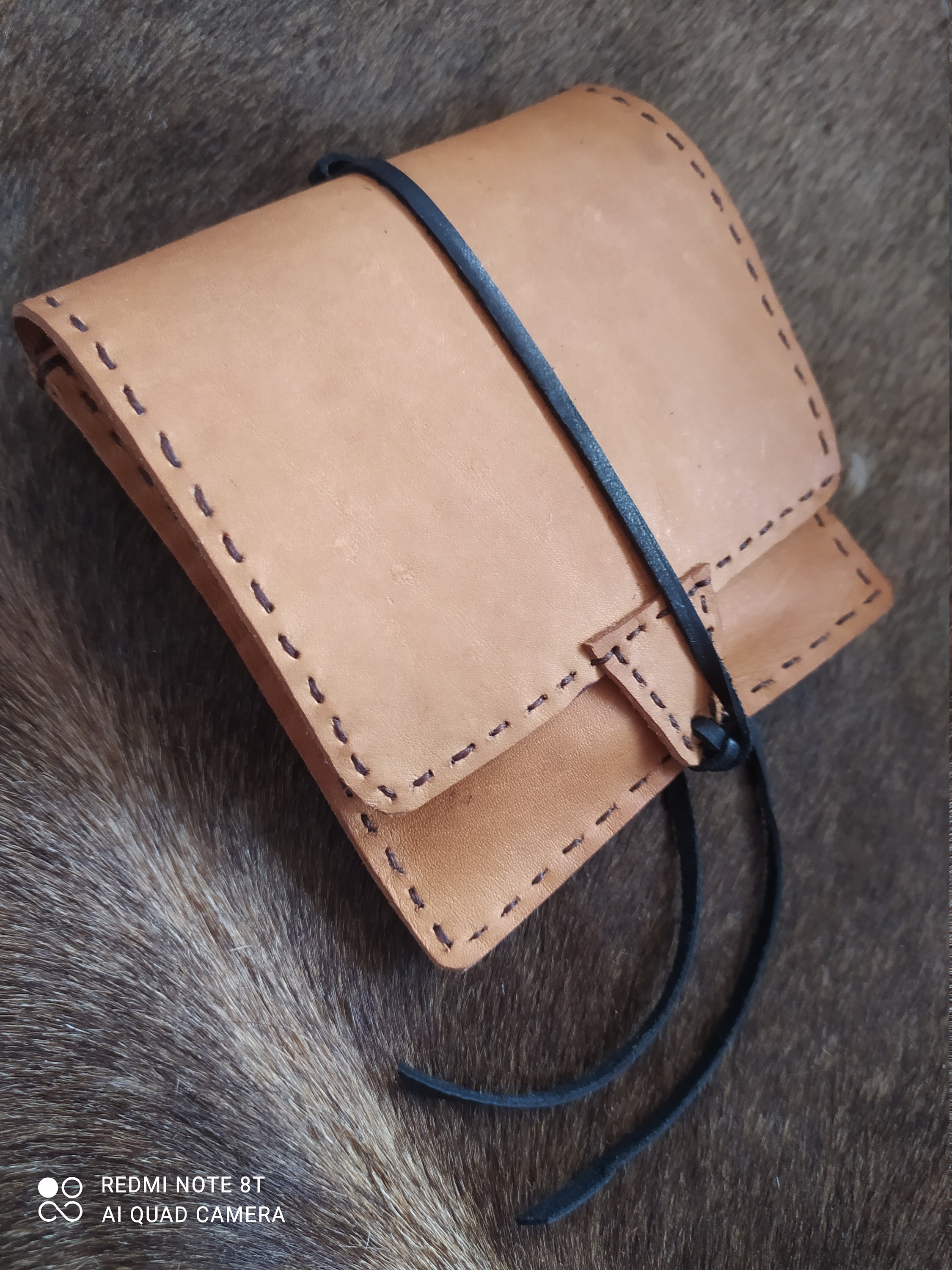 Replica of authentic Viking age leather pouch. | Etsy