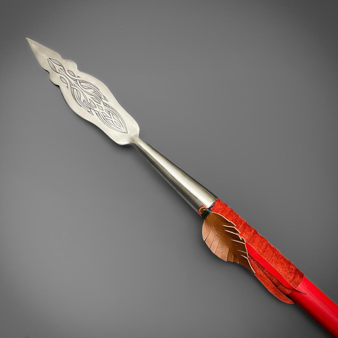 Red Elven Spear - Etsy