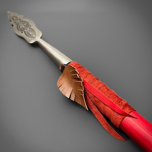 Red Elven Spear - Etsy