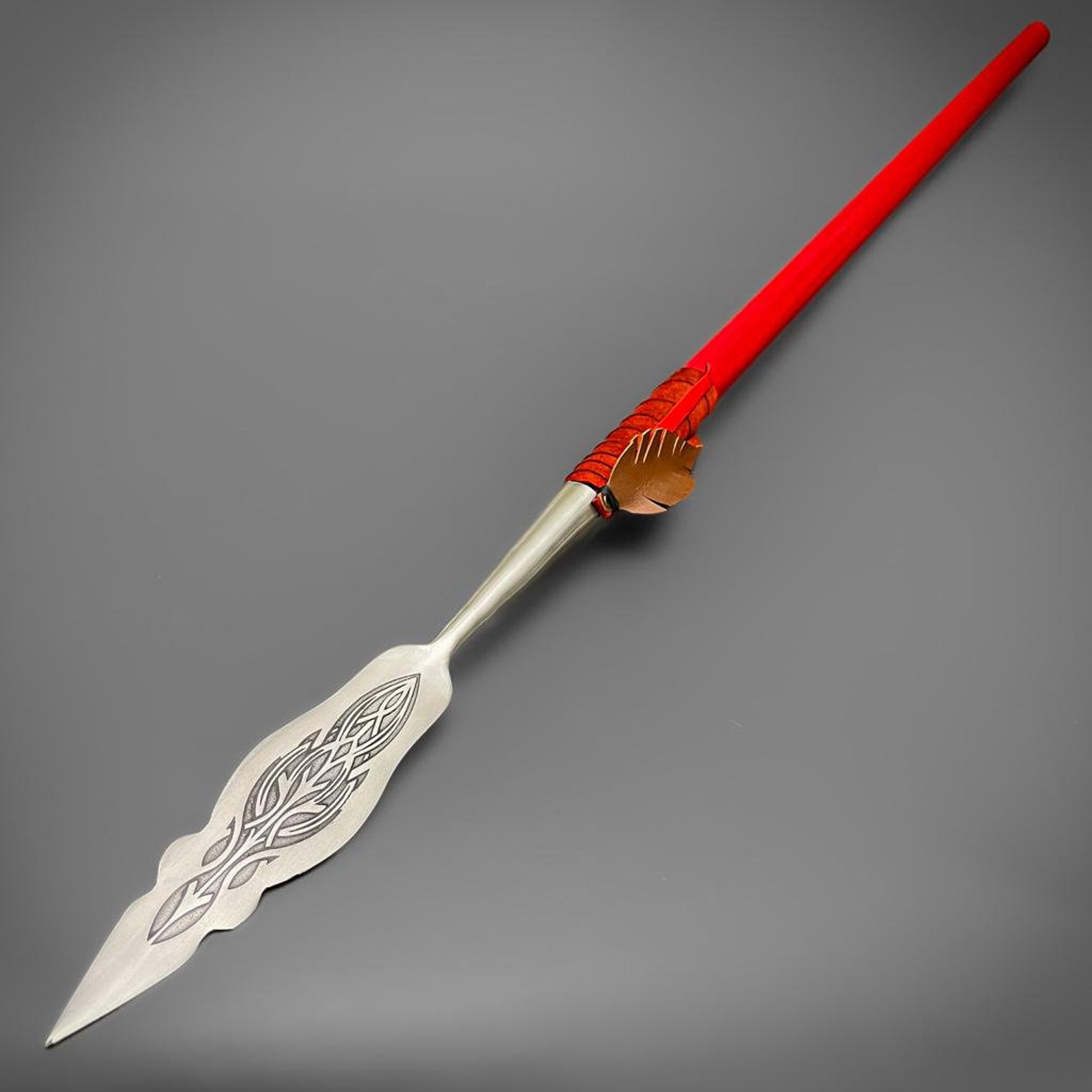 Red Elven Spear - Etsy