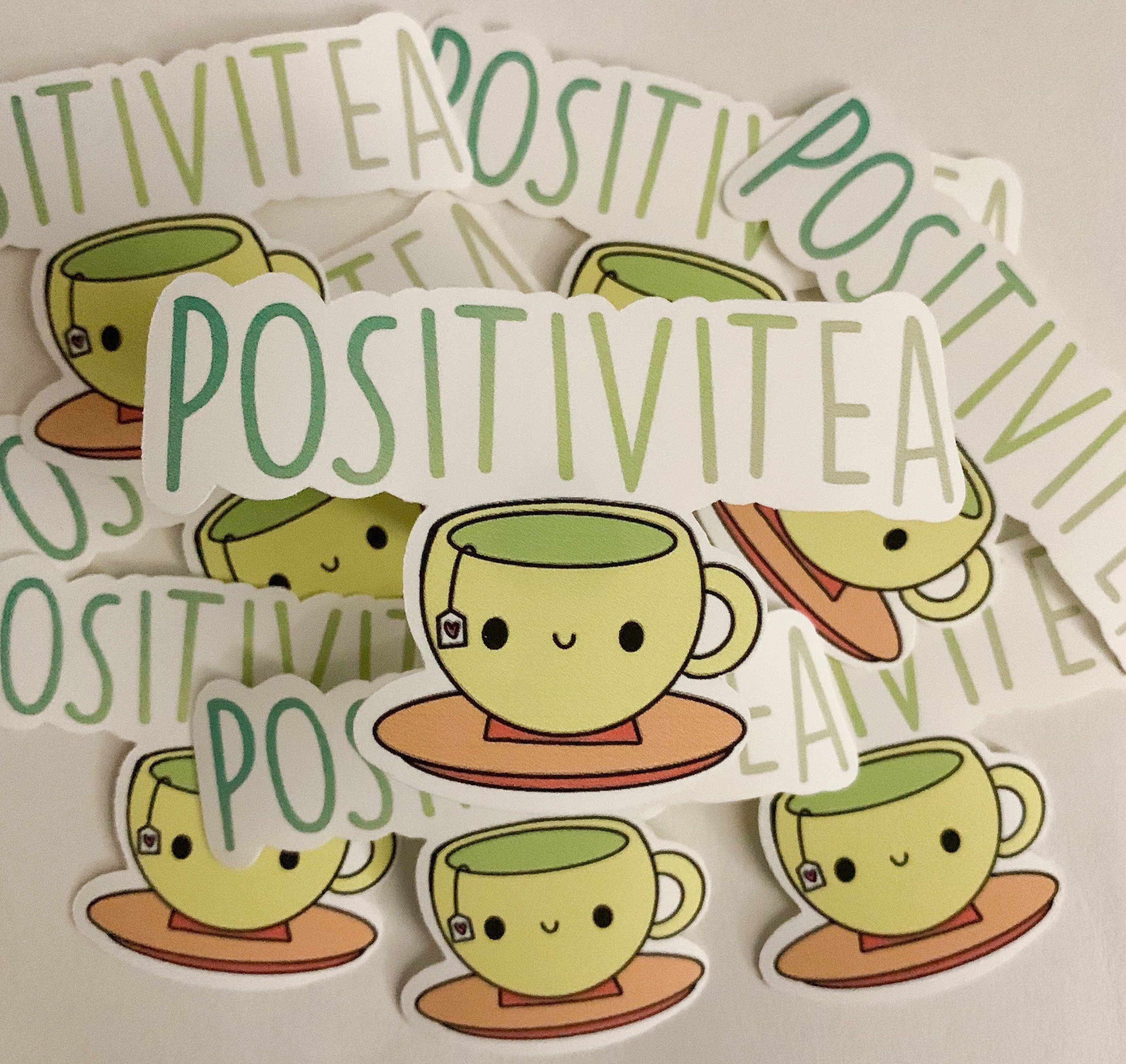 Positivitea Sticker Positivity Stickers VSCO Stickers | Etsy