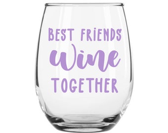 WTF Wine Tasting Friends Stemless Wine Glass Gift for - Etsy