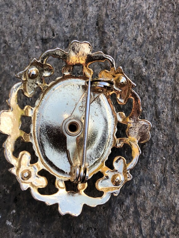 Coro Victorian Style Brooch - Gem