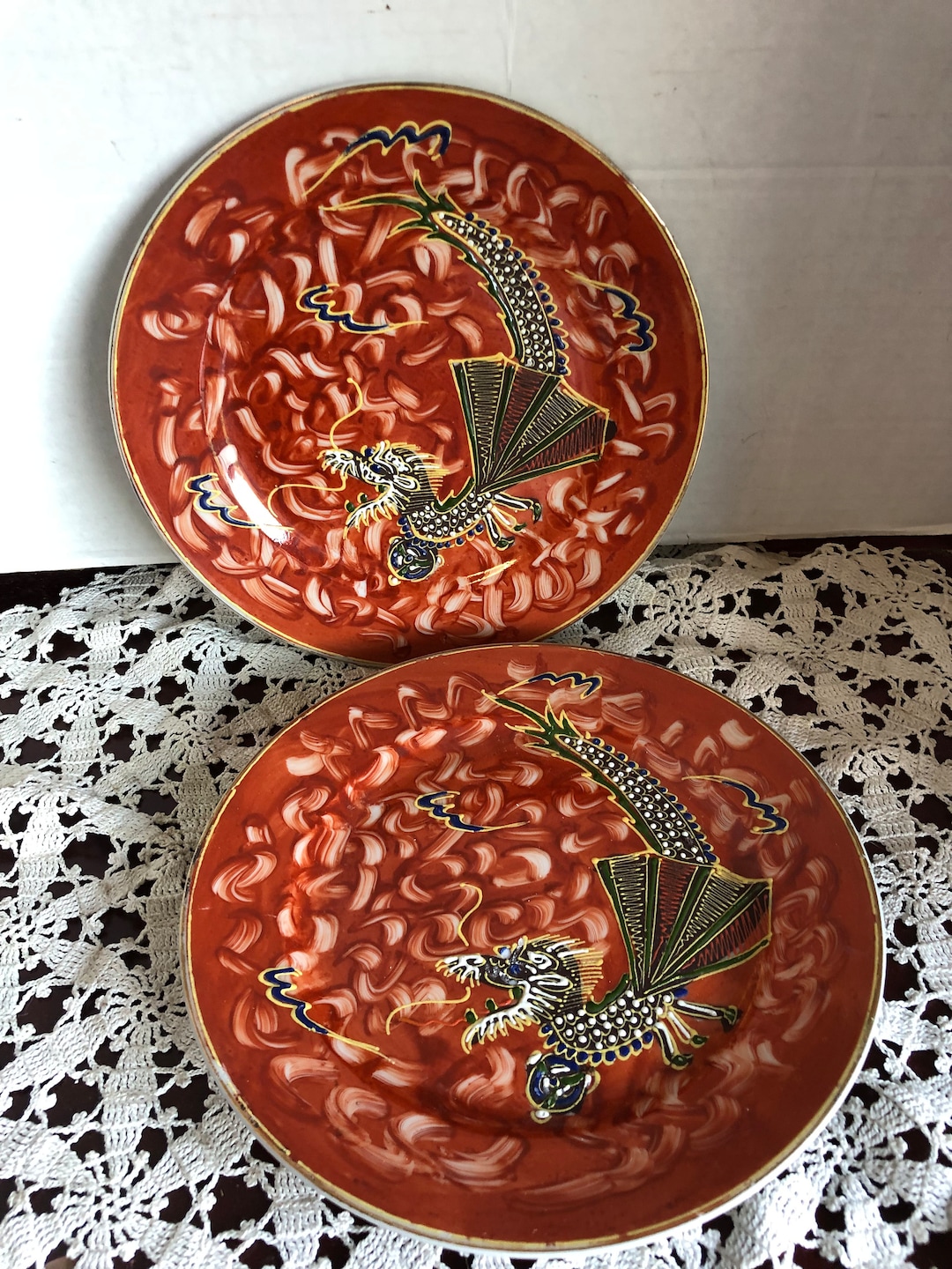 Chinese Dragon Plates 582 - Etsy