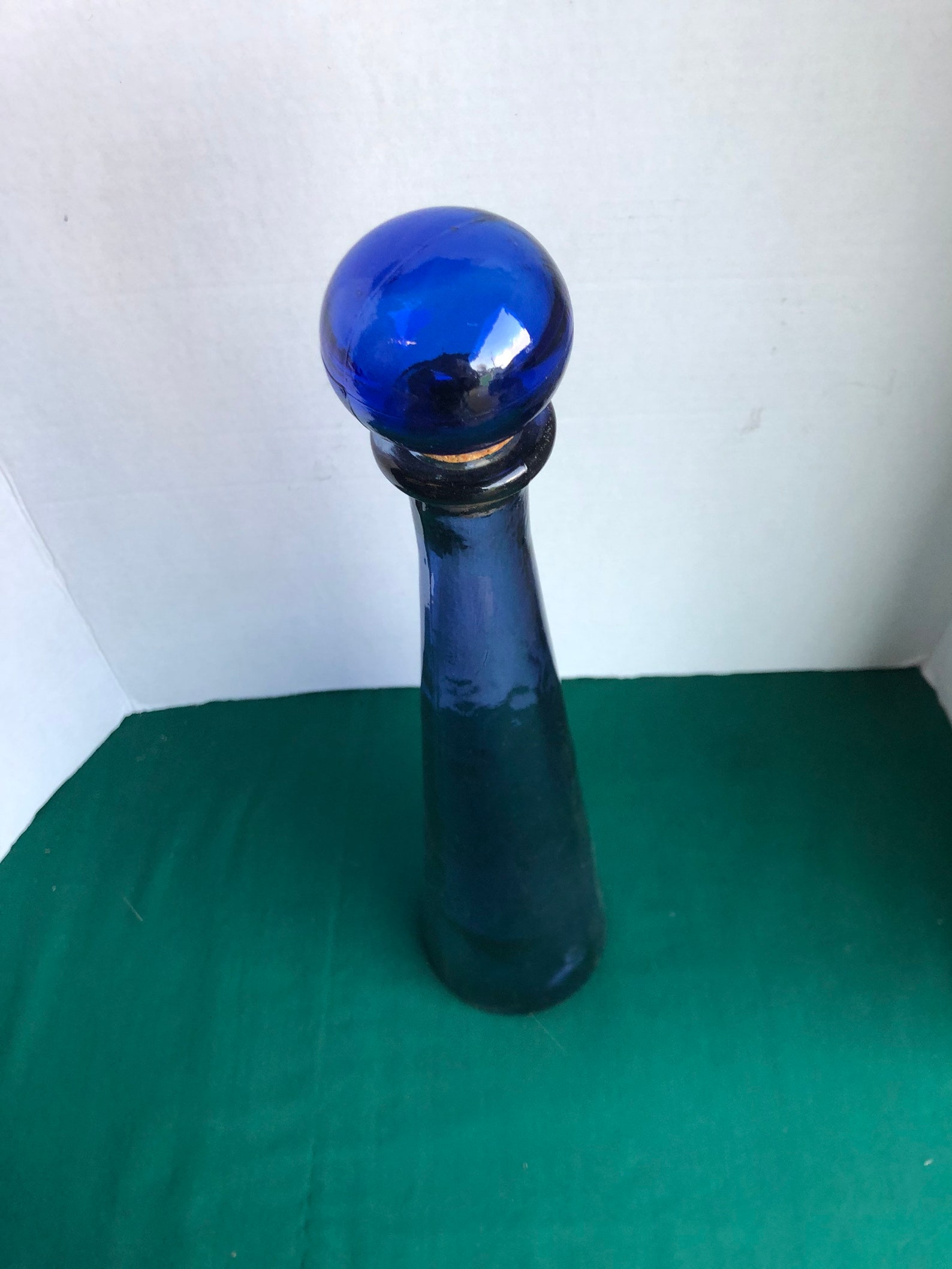 Tall Cobalt Blue Decanter 684 | Etsy