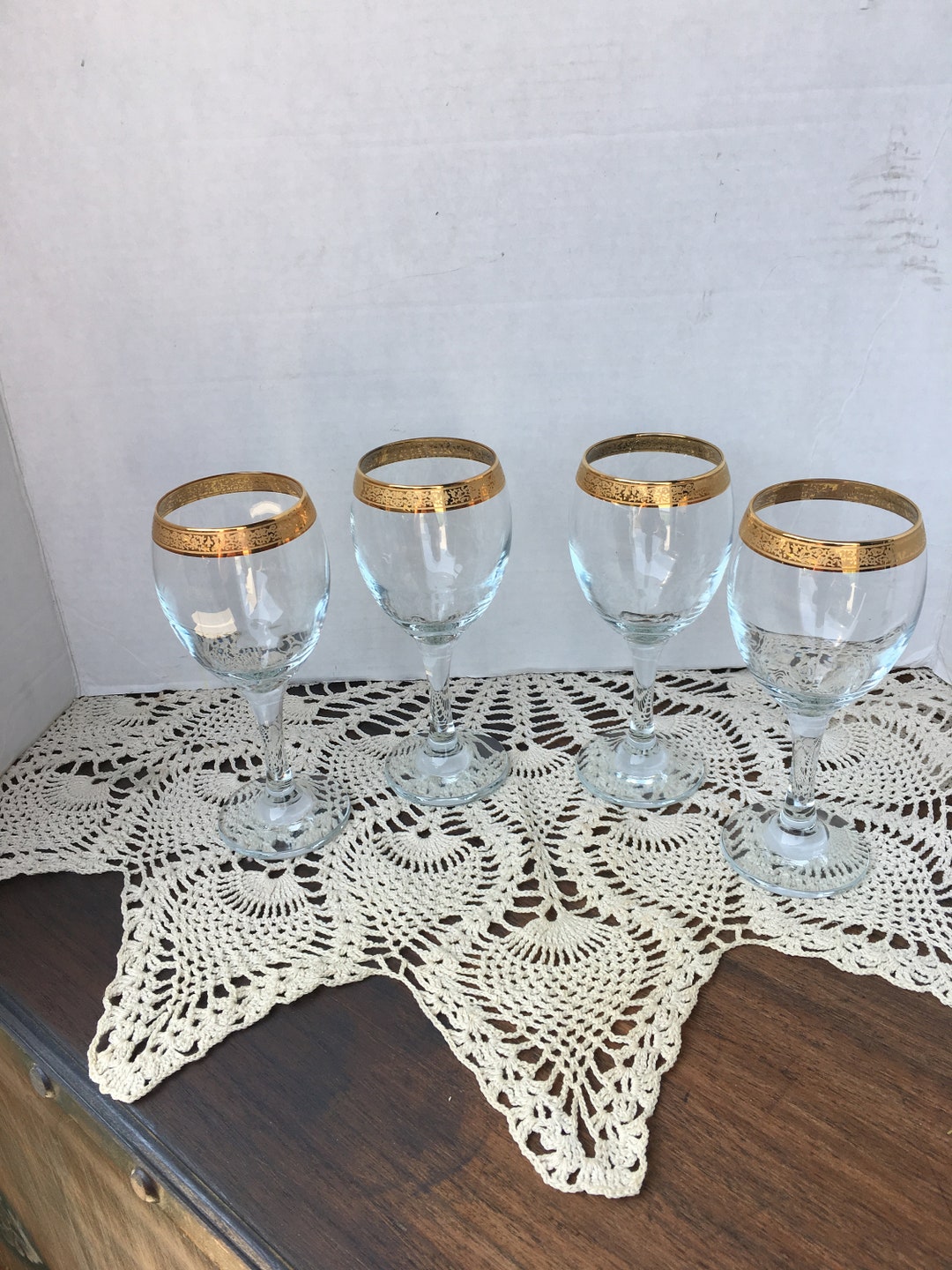Set if 4 copas de vino vintage # 618 - Etsy México