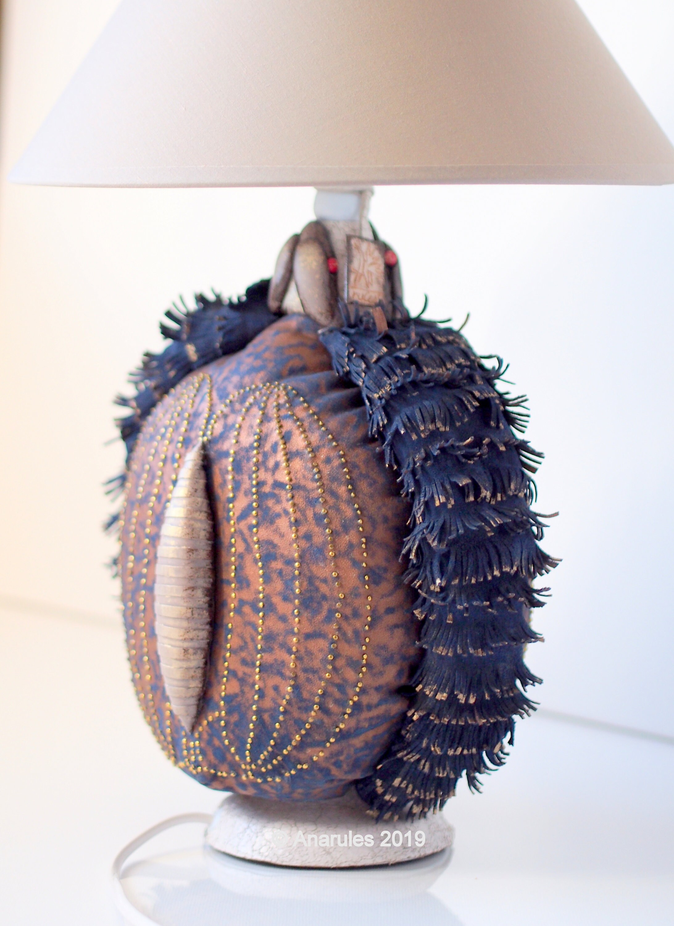 3D Unique Lamp Base Modern Table Desk Bedside Lighting Faux Taxidermy ...