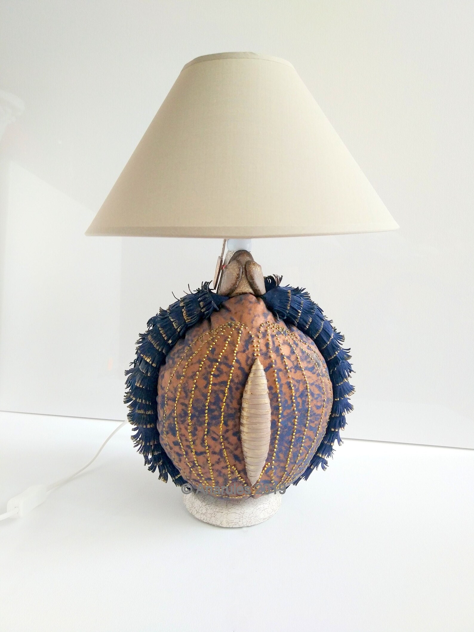 3D Unique Lamp Base Modern Table Desk Bedside Lighting Faux Taxidermy ...