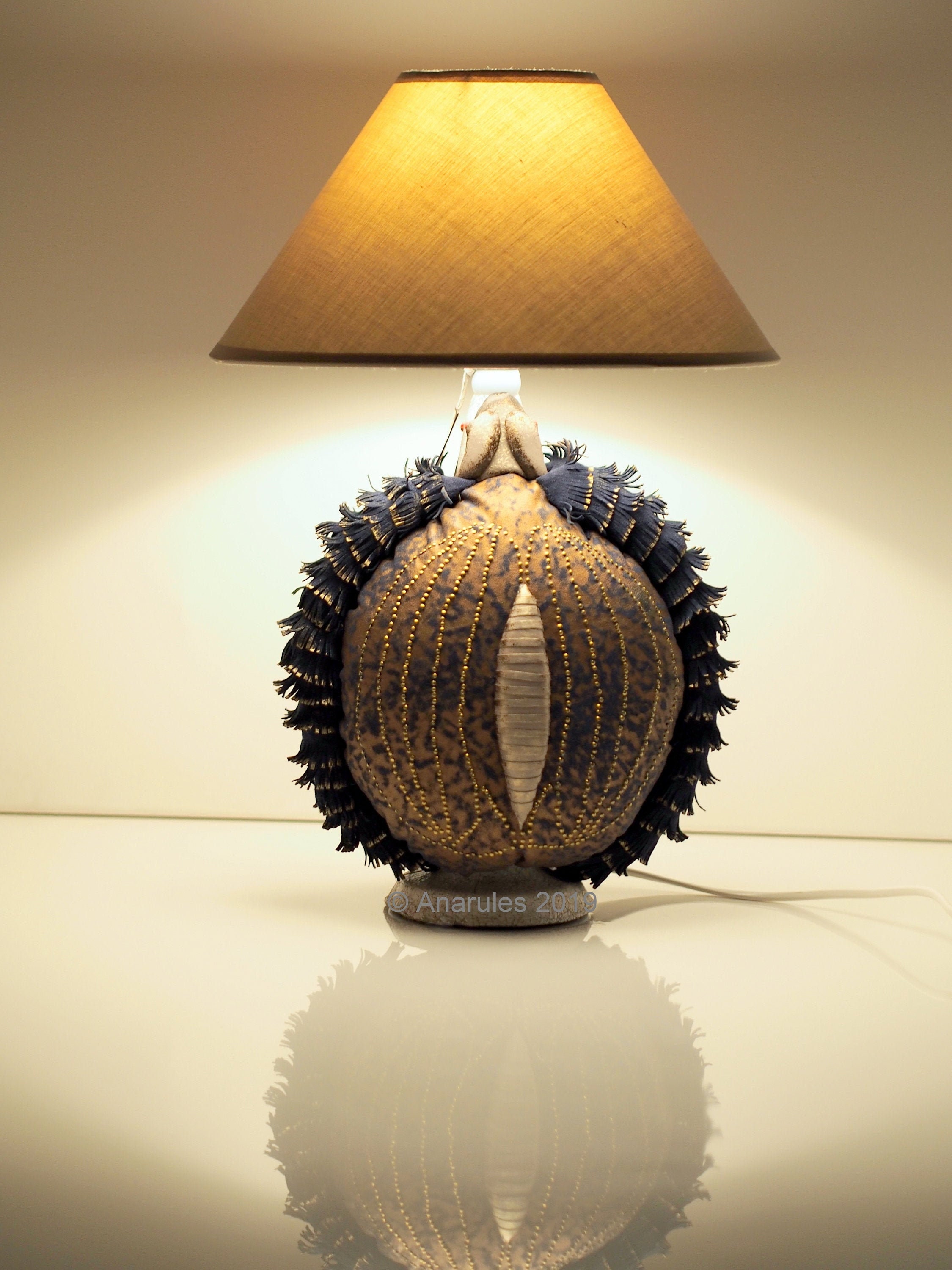 3D Unique Lamp Base Modern Table Desk Bedside Lighting Faux Taxidermy ...