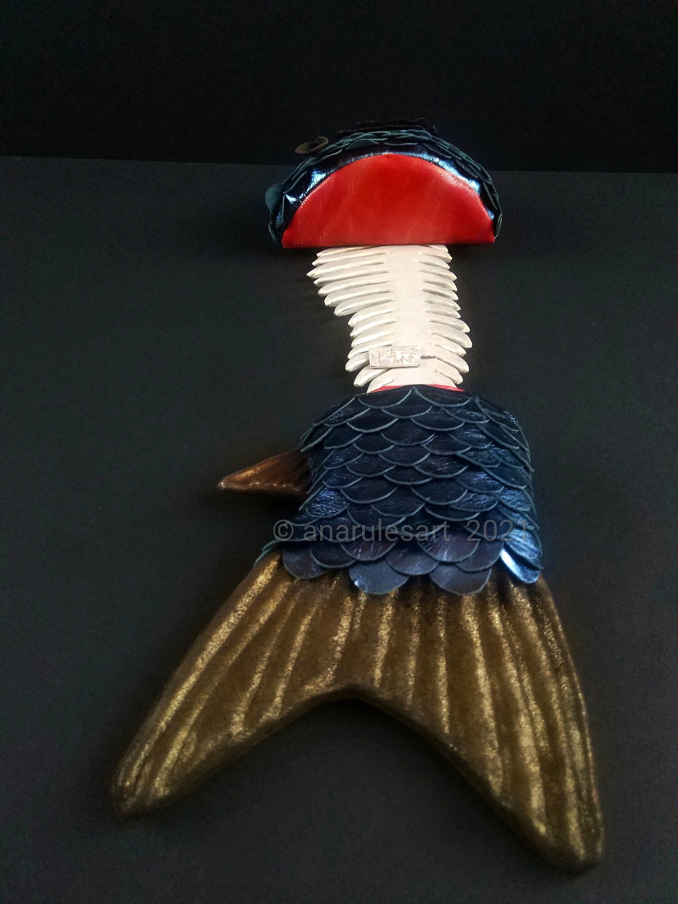 Fish Skeleton Wall Art Fish Sculpture Hanging Fish Bones Faux Fish ...