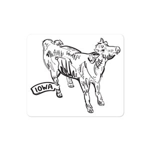 Iowa Cute Cow Sticker / Farm Animal Decal - Etsy