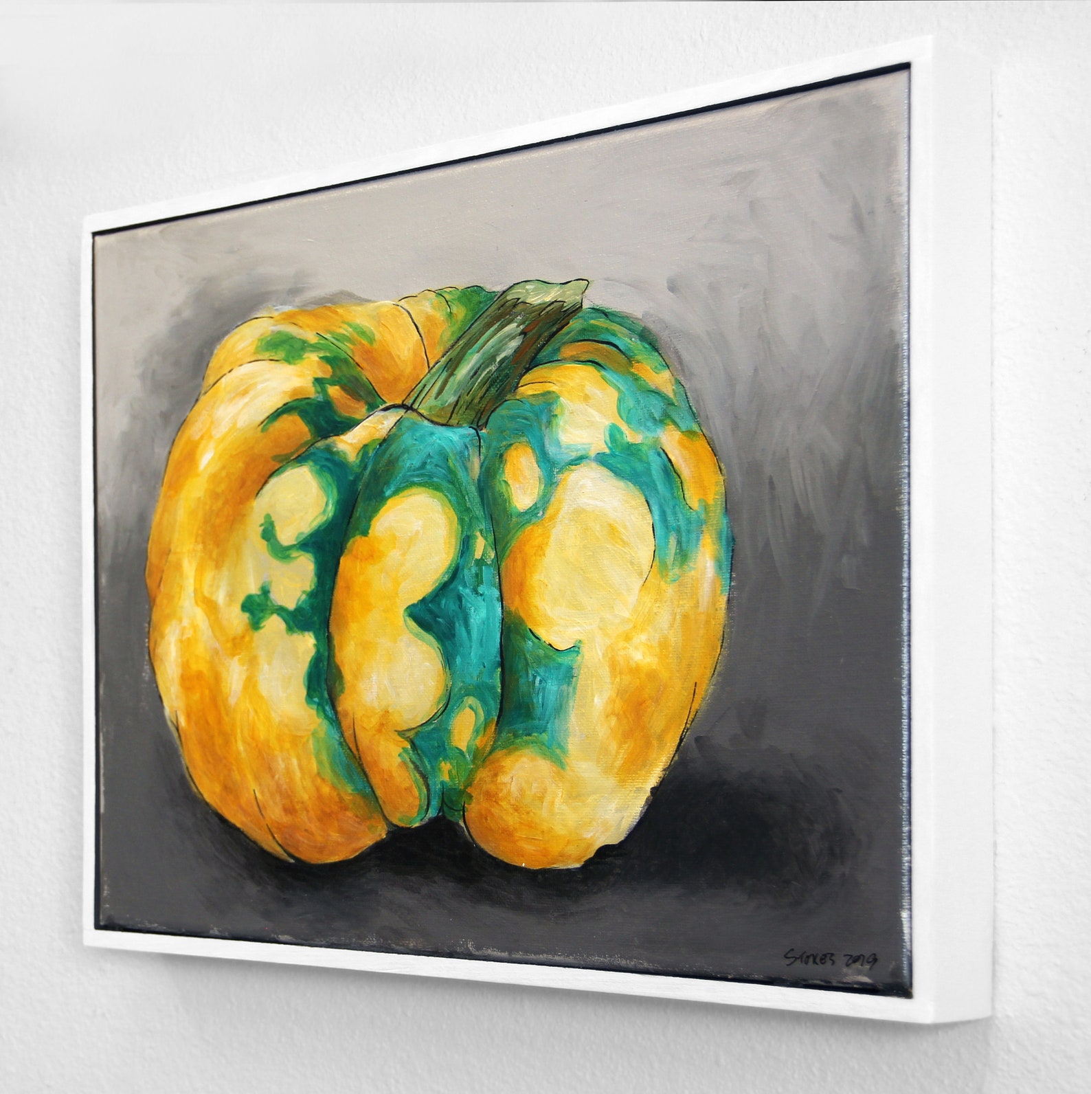 Pumpkin Painting Canvas Original Art - Etsy