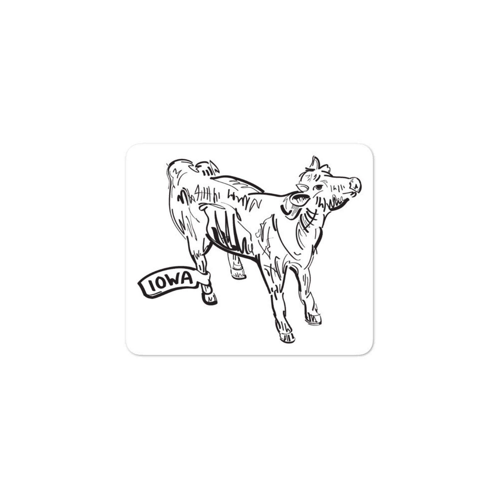 Iowa Cute Cow Sticker / Farm Animal Decal - Etsy