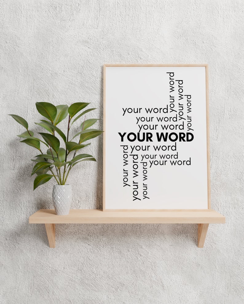 Word Cloud Art Custom Custom Word Cloud Print Customized - Etsy