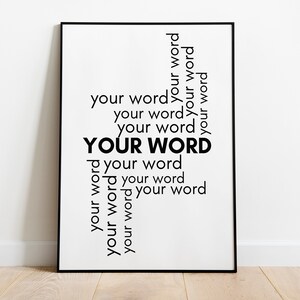 Word Cloud Art Custom Custom Word Cloud Print Customized - Etsy