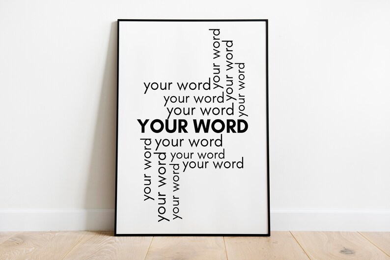 Word Cloud Art Custom Custom Word Cloud Print Customized - Etsy