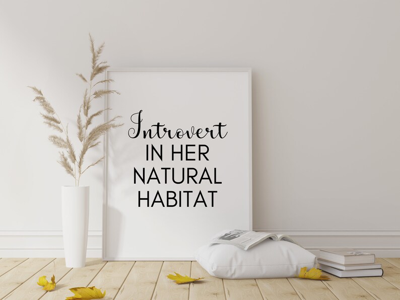 Introvert Wall Art, Introvert, Gift for Introvert, Home Decor, Bedroom ...