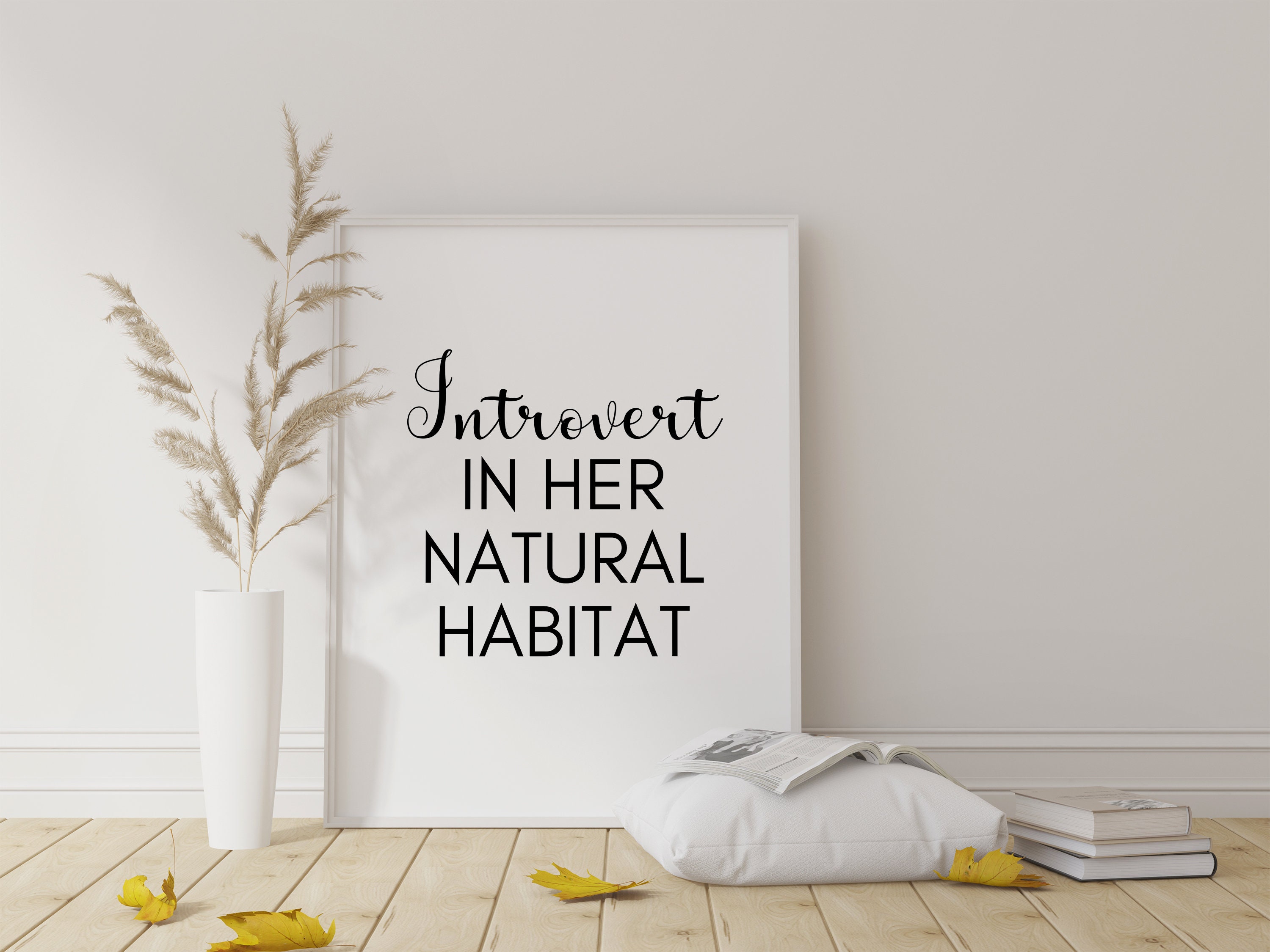 Introvert Wall Art, Introvert, Gift for Introvert, Home Decor, Bedroom ...