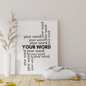 Word Cloud Art Custom Custom Word Cloud Print Customized - Etsy
