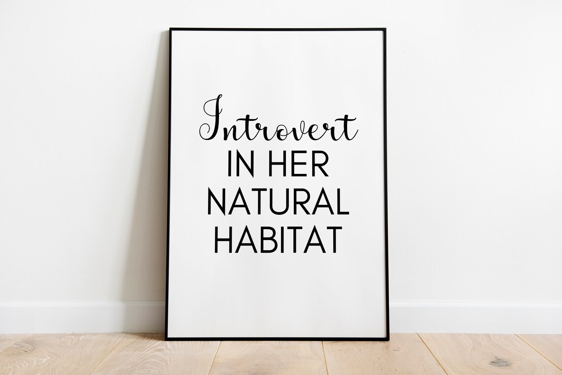 Introvert Wall Art, Introvert, Gift for Introvert, Home Decor, Bedroom ...