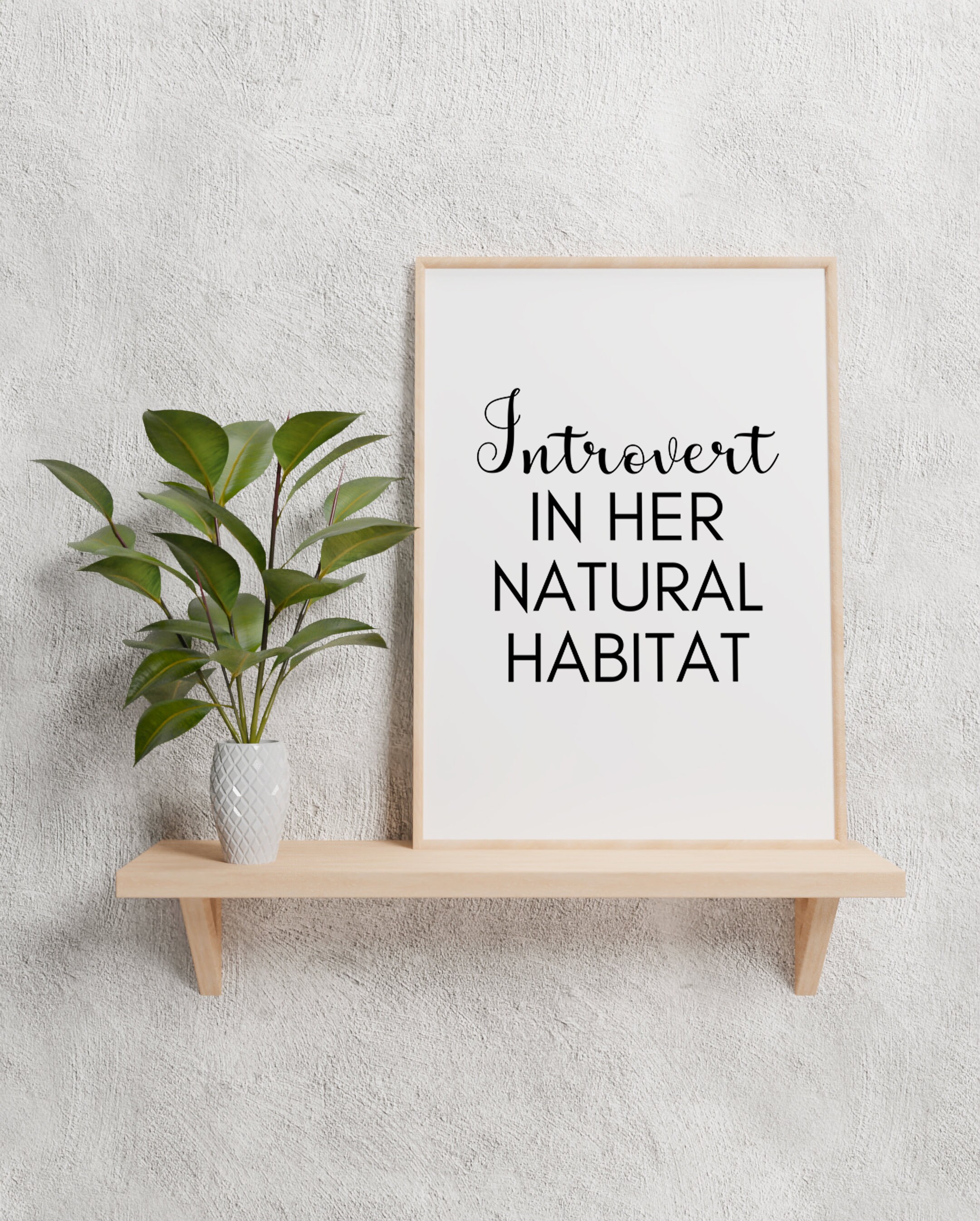 Introvert Wall Art, Introvert, Gift for Introvert, Home Decor, Bedroom ...