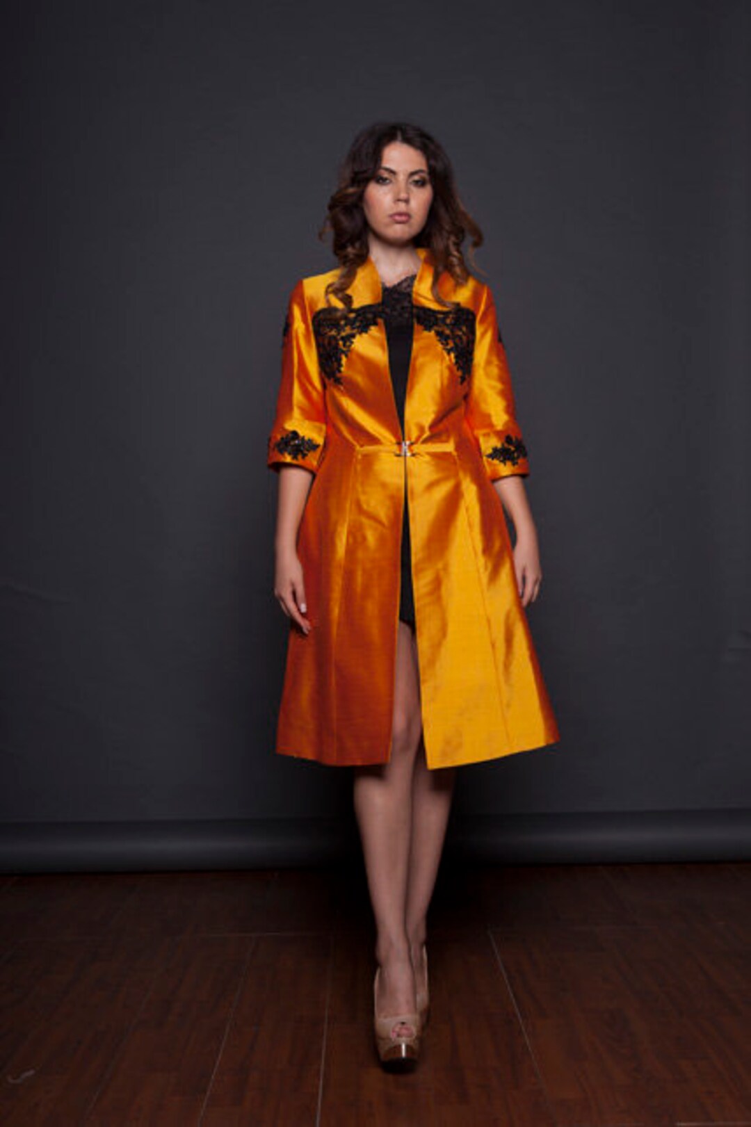 Handmade Overcoat Style Redingote Dress With Embroidery - Etsy