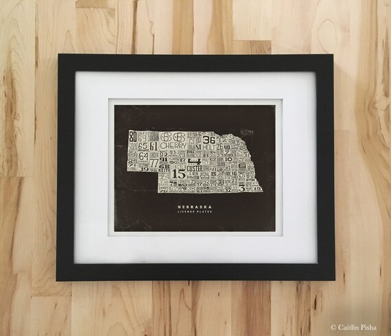 Nebraska License Plated Wall Art