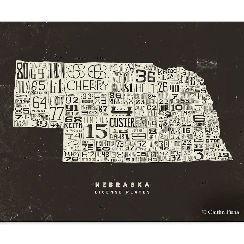 License Plate Map - Etsy