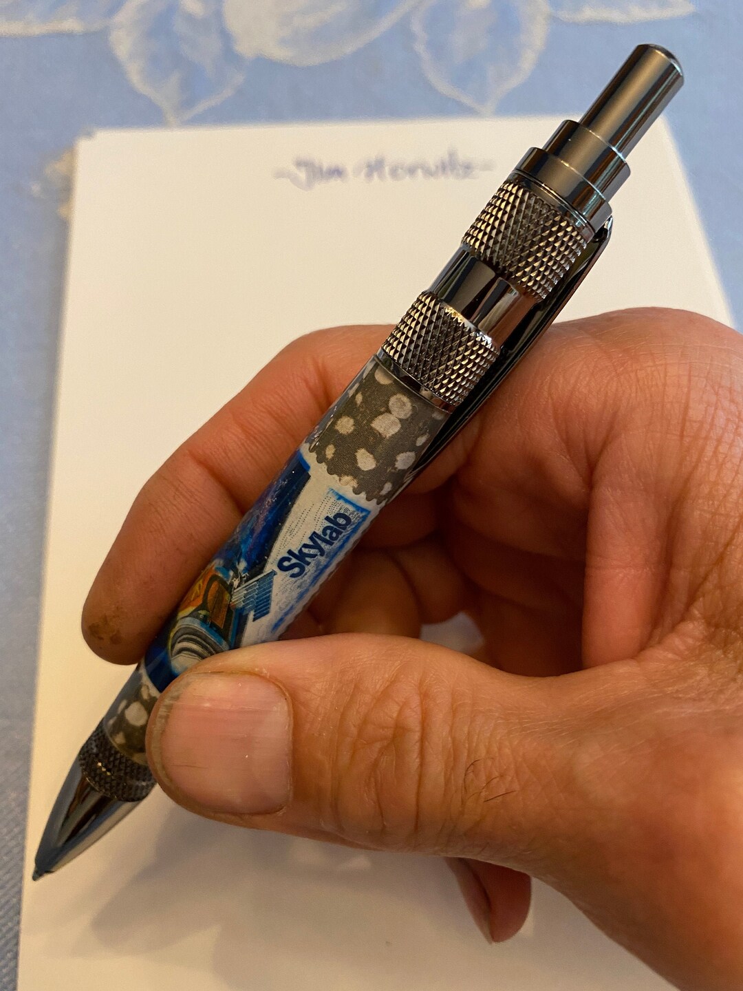 Most Unique: Apollo SKYLAB Postage Stamp Hand Turned / Made Pen Clear ...