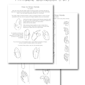 How to Draw Hands Book (printable PDF) - Etsy