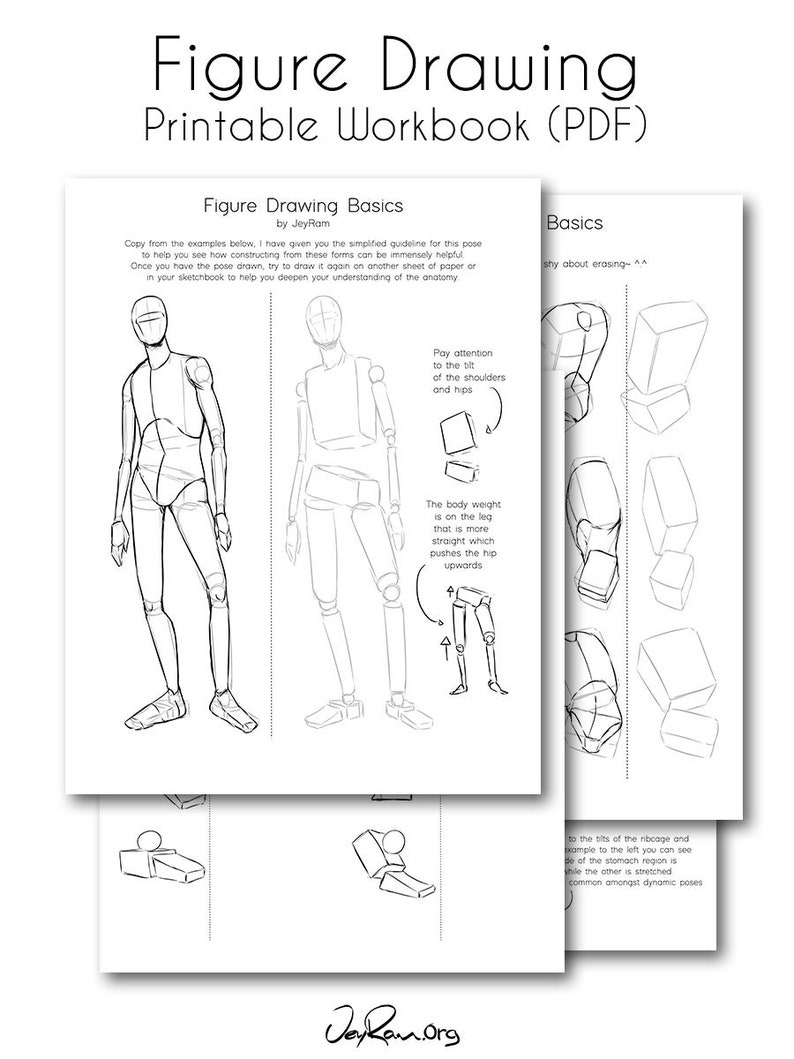 Figure Drawing Basics Book (printable PDF) - Etsy