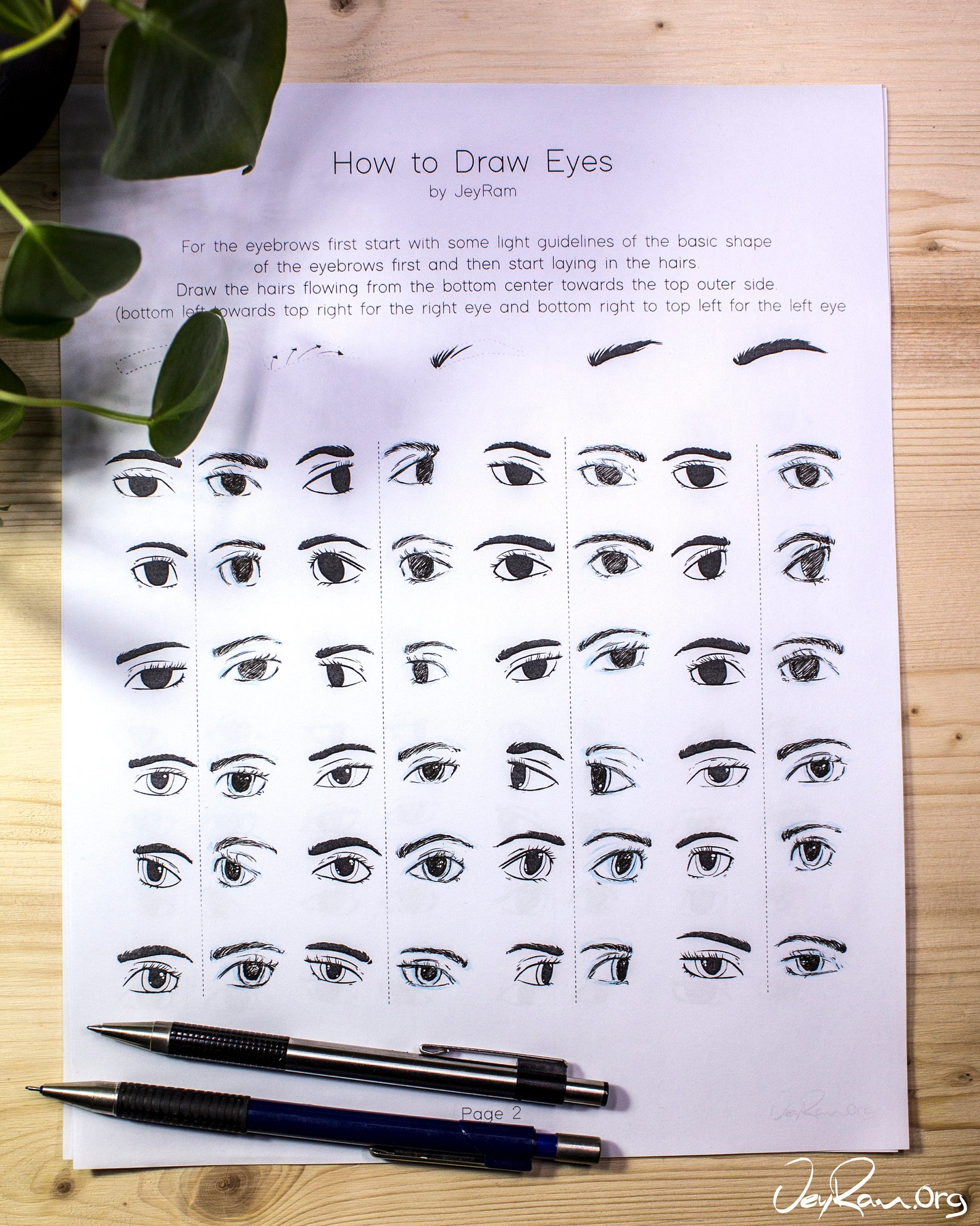 Eye Drawing Practice Book (printable PDF) - Etsy