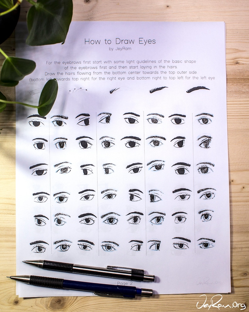Eye Drawing Practice Book (printable PDF) - Etsy