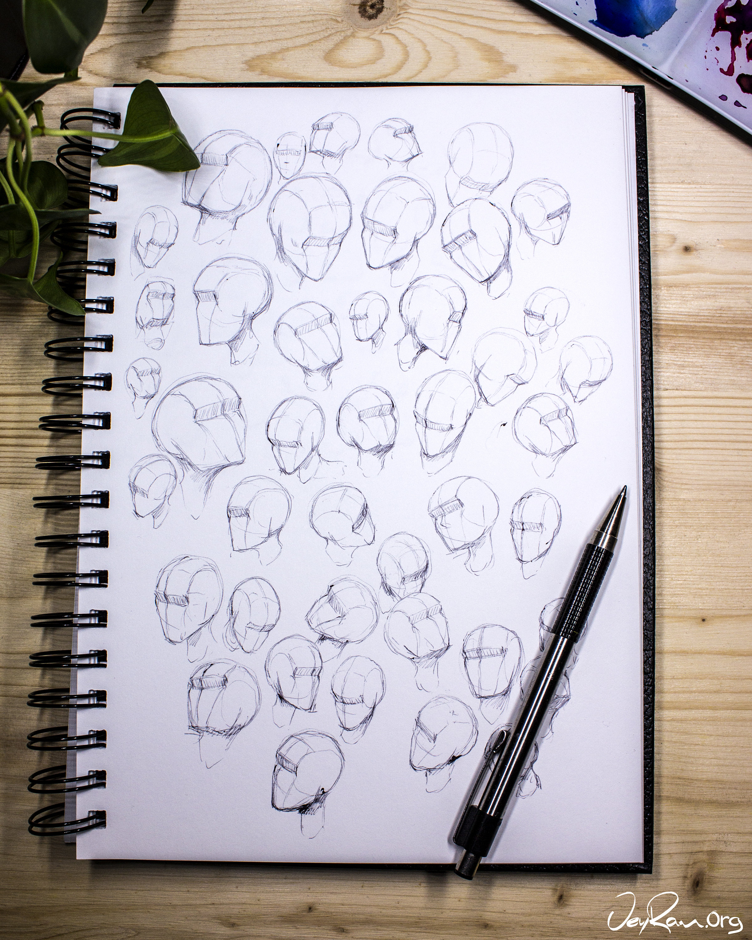 Head Drawing Practice Worksheets (PDF) - Etsy